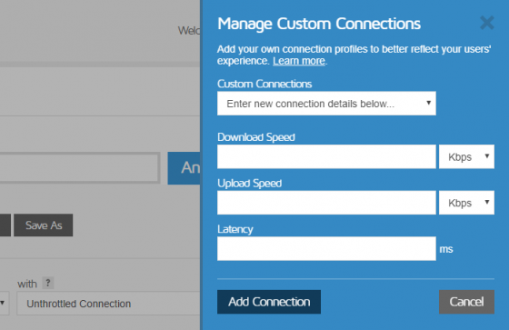 How to test with Custom Connection Speeds with GTmetrix - GTmetrix