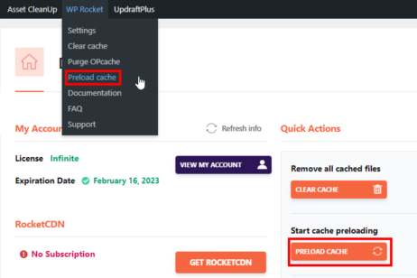 WordPress Optimization Using WP Rocket | GTmetrix