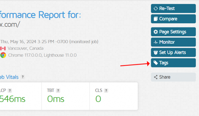 How to Use Tags - GTmetrix