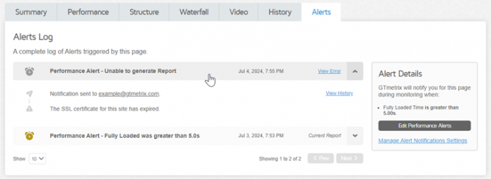 How to Set up Monitoring and Alerts | GTmetrix