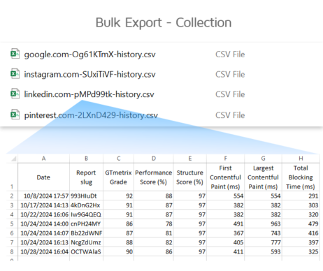 How to Bulk Export Report History - GTmetrix